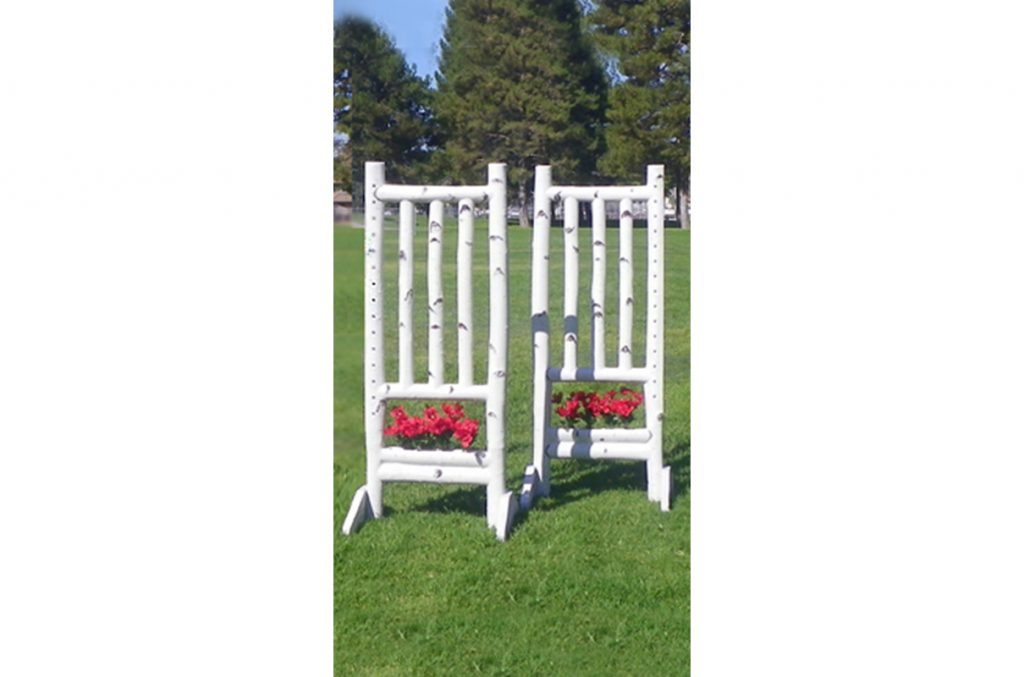 6' Birch Jump Standards - Faux Wood - Arena Supplies