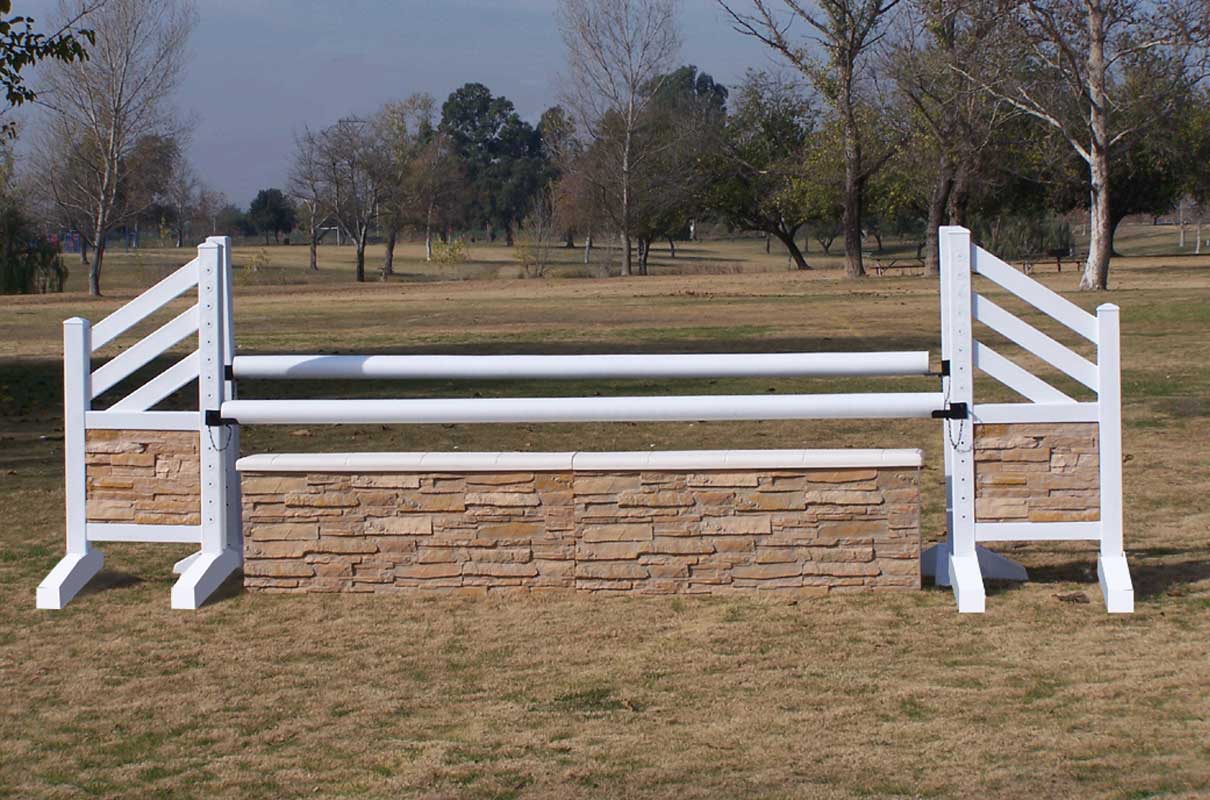 Oxer Travertine Complete Jump BSA29 - Arena Supplies