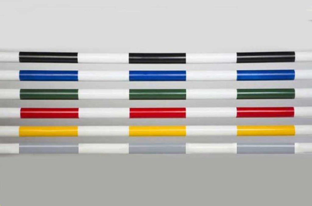 Striped Polywrap Perfect Poles Set of 12 - Arena Supplies