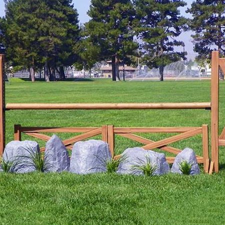 Cedar Split Rail Standards - Faux Natural Wood - Arena Supplies