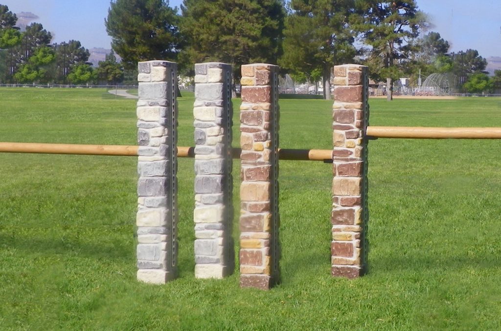 Stone Column Standards with Track - Arena Supplies