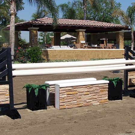 Travertine Rock Jump Standards - Rock and Brick - Arena Supplies