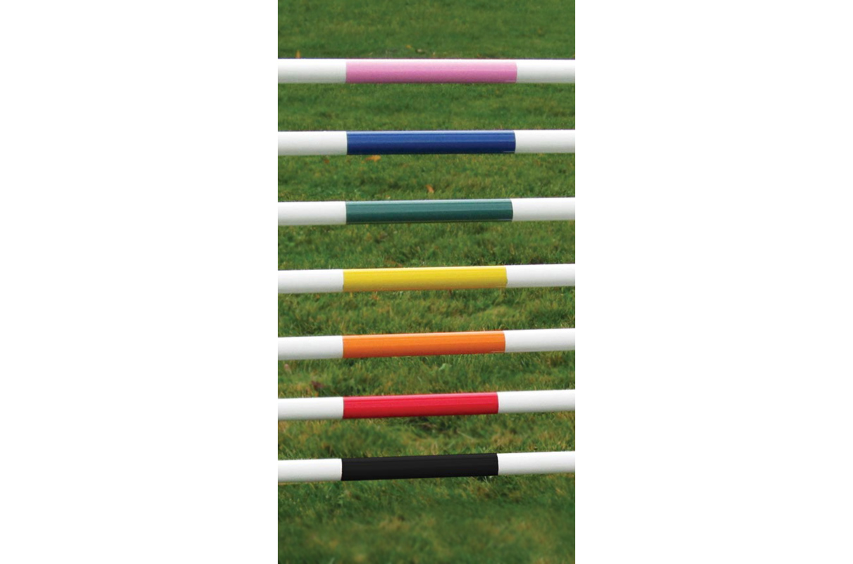 1/2 Striped 1/2 Solid Perfect Poles (Set of 20) - Arena Supplies